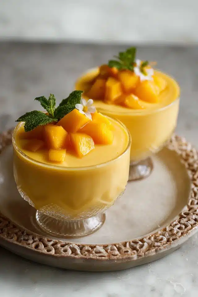 Delicious Mango Pudding - Flavor Smile