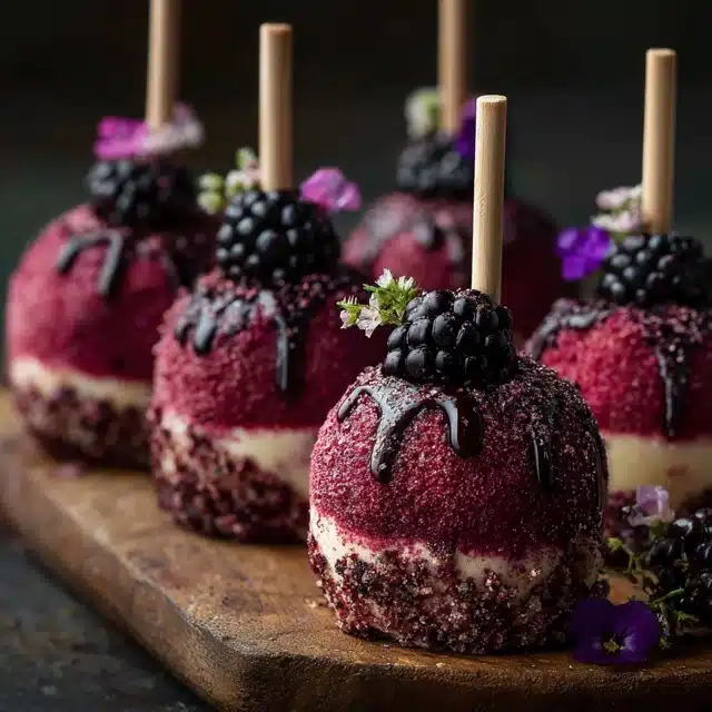 Forbidden Forest Blackberry Cheesecake Pops - Flavor Smile