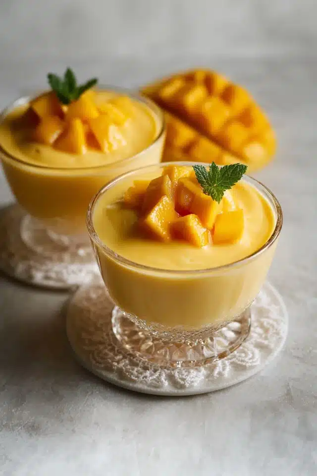 Delicious Mango Pudding - Flavor Smile