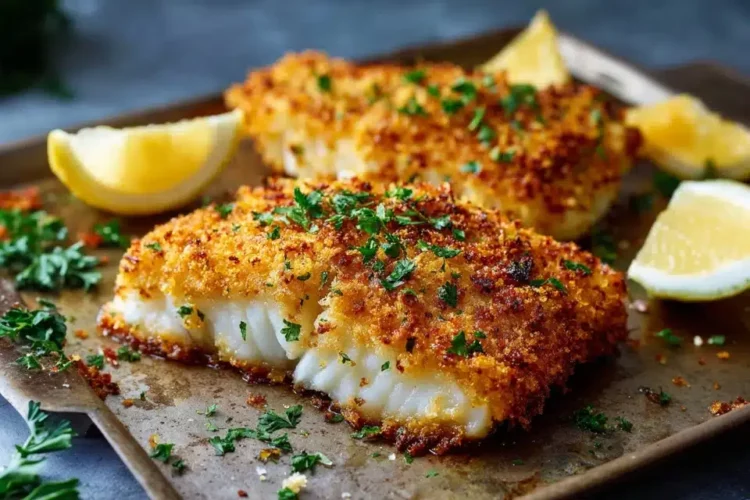 Crispy Parmesan Crusted Fish - Flavor Smile