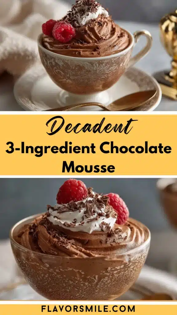 3-Ingredient Chocolate Mousse - Flavor Smile