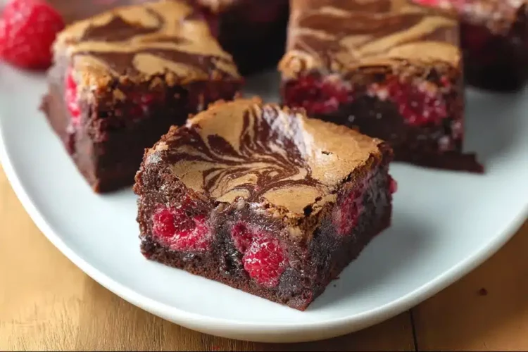 Decadent Raspberry Swirl Brownies - Flavor Smile