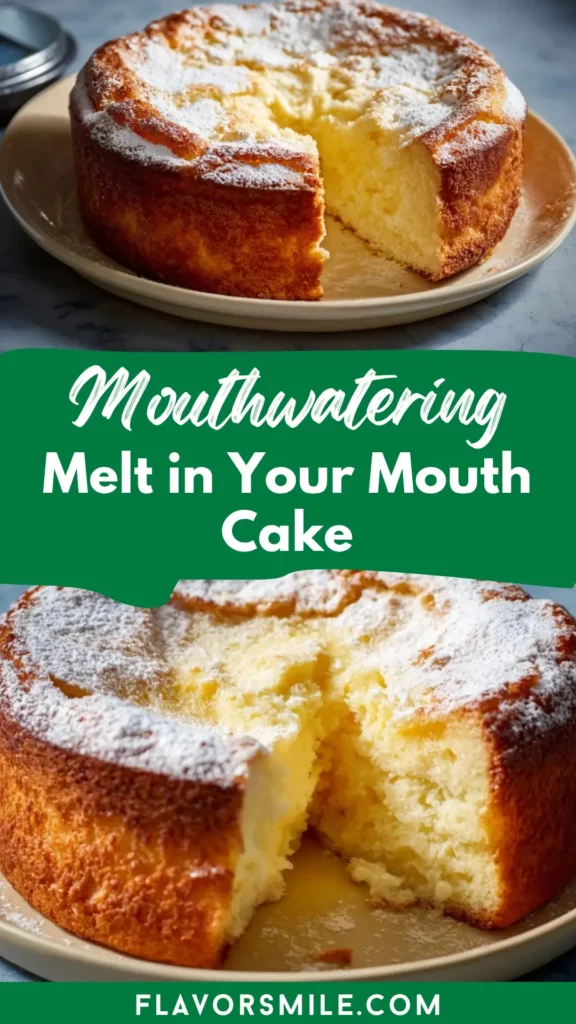 Melt in Your Mouth Cake - Flavor Smile