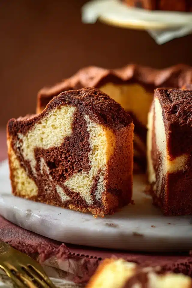 The Ultimate Marble Cake(Classic Swirled Delight) - Flavor Smile