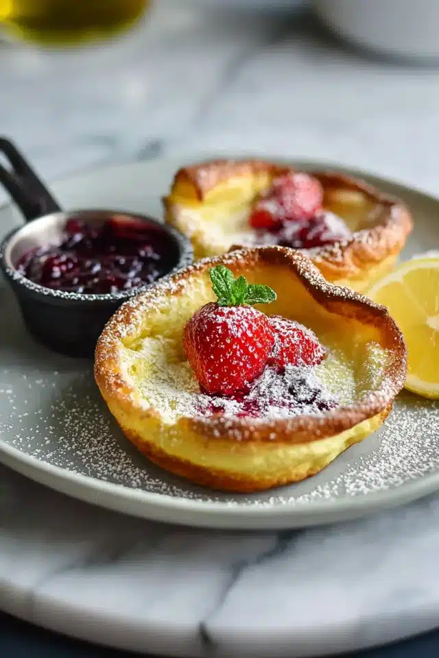 Easy Mini Dutch Baby Pancakes - Flavor Smile