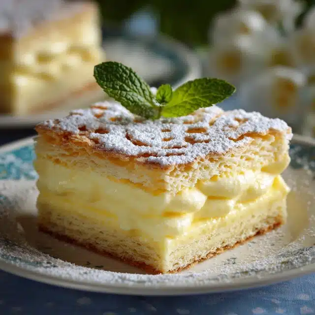 Vanilla Custard Cream Squares - Flavor Smile