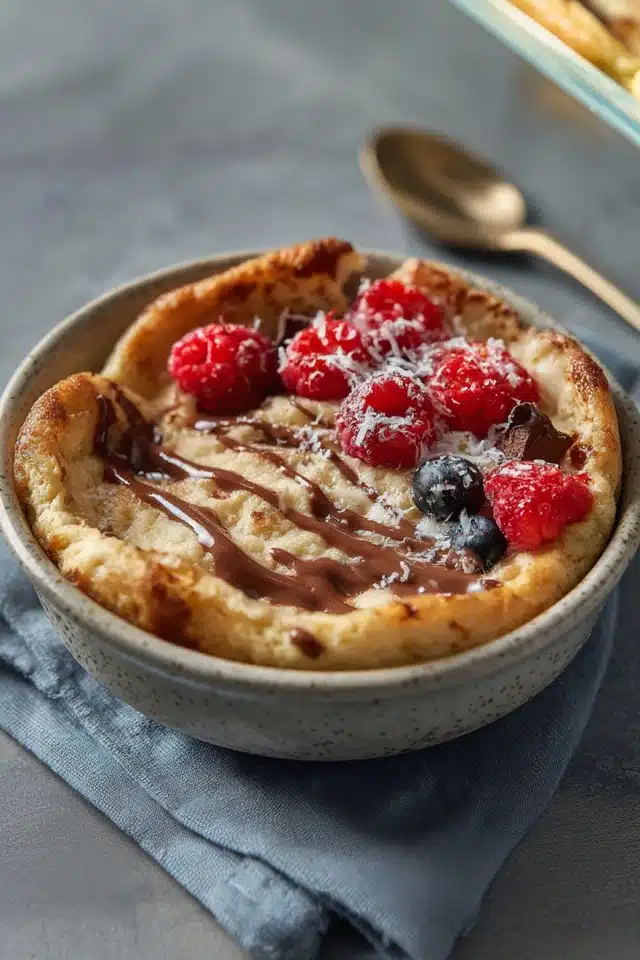 Baked Protein Pancake Bowls - Flavor Smile