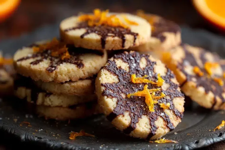 Chocolate Orange Shortbread Cookies - Flavor Smile