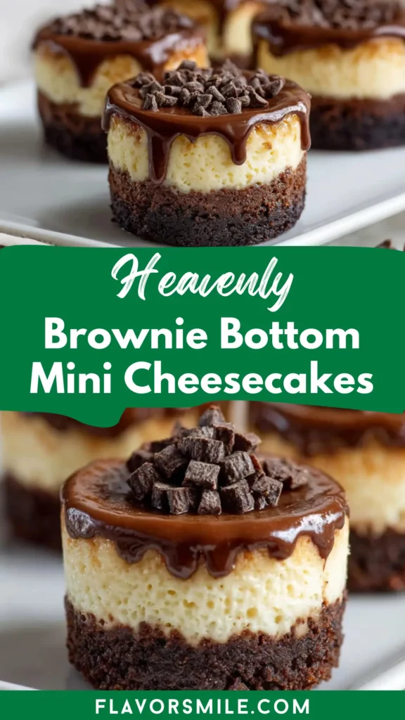 Brownie Bottom Mini Cheesecakes - Flavor Smile